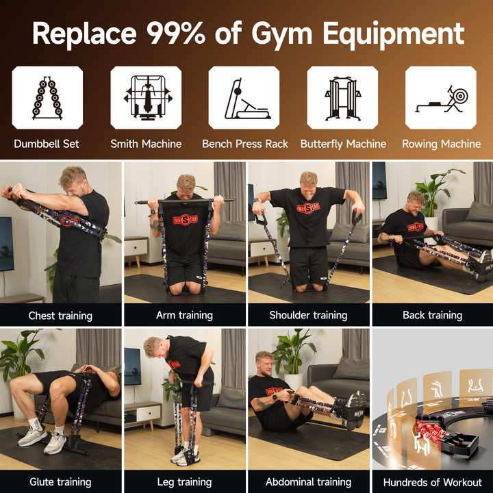 INNSTAR Explosive Models Resistance Band Push up Aid Exercise Equipment ...