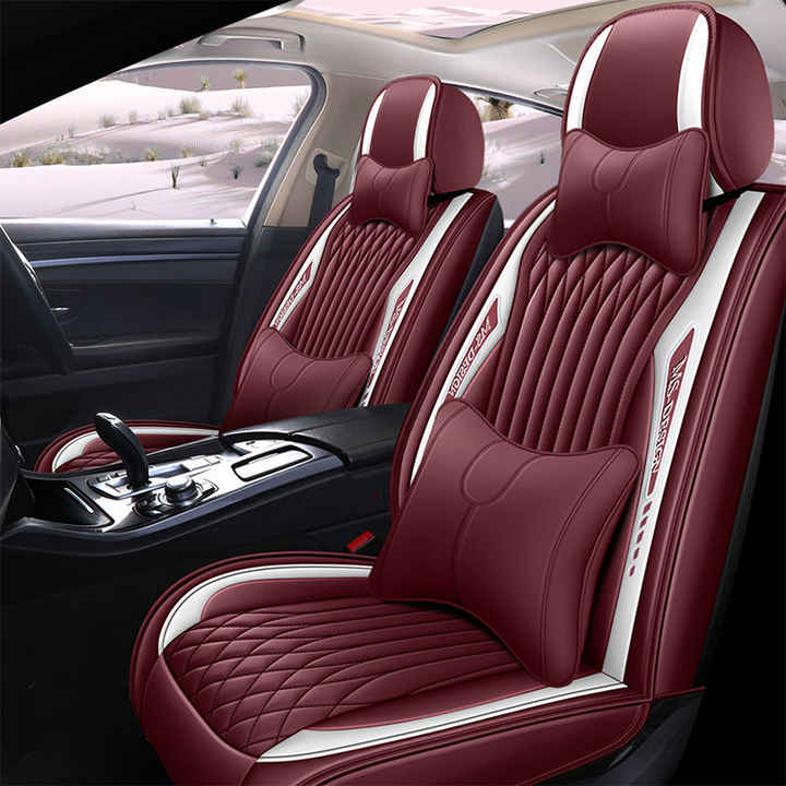2024 New Designer Leather Car Seat Cover for Car Accessories Full Set Universal Luxury Forros Para