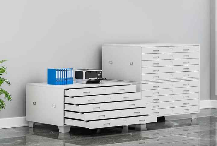 Metal A0 Paper Map Cabinet Plan 5 Drawers Filing Cabinet Steel A1 Paper ...