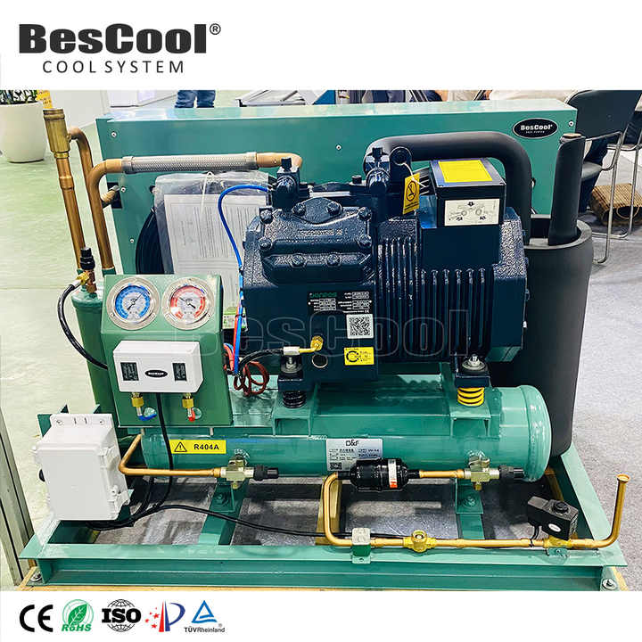 Semi-Hermetic Piston Compressor Energy Saving Restaurant Refrigeration ...