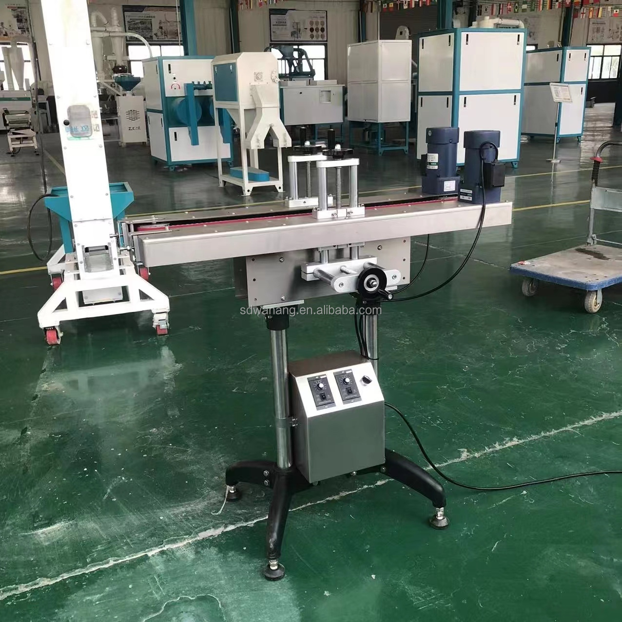 Side Transfer Conveyor - Adjustable Speed Stainless Steel Belt