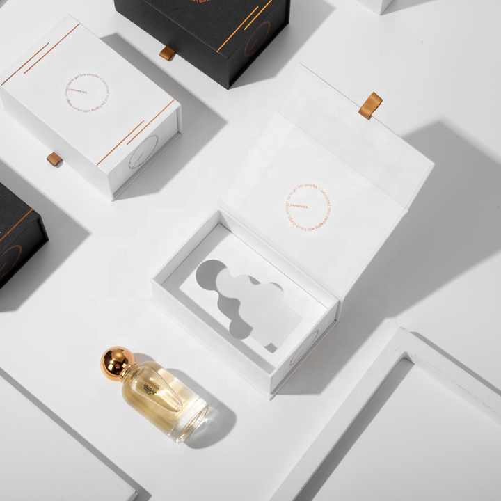 Custom Logo Luxury Black 30ML 50ML 100ML Magnetic Bottle Cosmetic Paper Gift Packaging Perfume ...