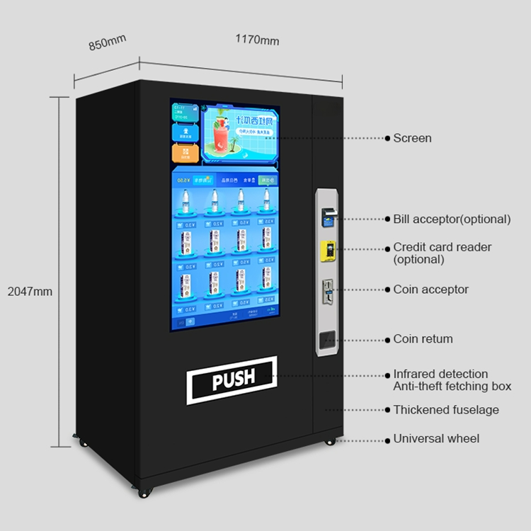 2024 Card Reader Vending Machine of Coin Operated Candy and Snacks ...