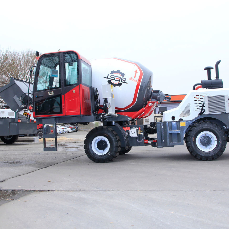 Front Cab Diesel Engine Concrete Mixer Truck Gearbox 3200L Tank Capacity Self-loading Pump High ...