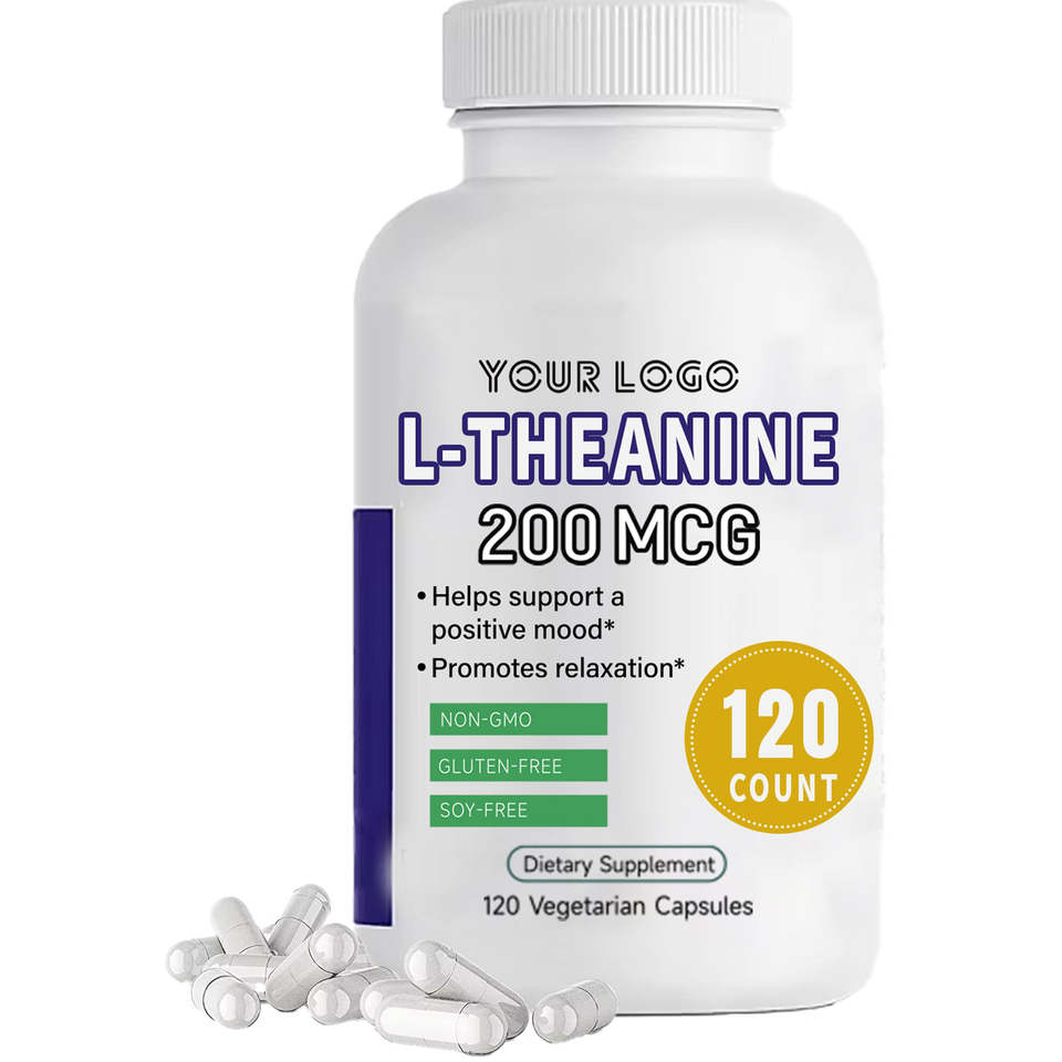 Dietary Supplement L-Theanine Capsules 200mg with Passion Flower Helps ...
