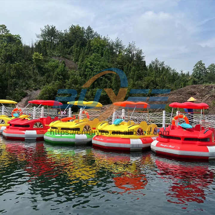 Customized Inflatable Floating Bumper Boat Water Amusement Park Used ...