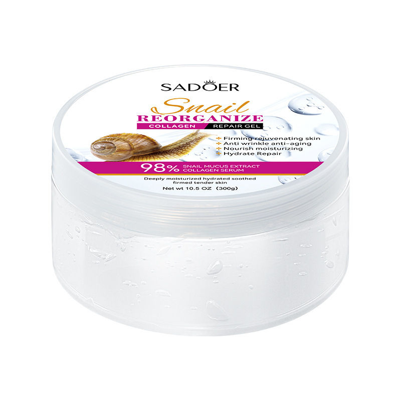 Hydrating Collagen Face Gel Cream with Snail Extract for All Skin Types ...