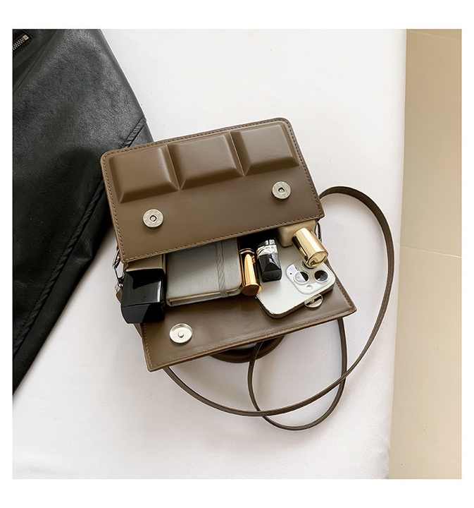 Wholesale Pure Color Rectangle-shaped Shoulder Bag Women PU Leather ...