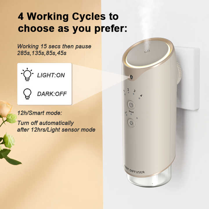 Electric Waterless Diffuser for Essential Oil Plug-In Wall Diffuser up ...