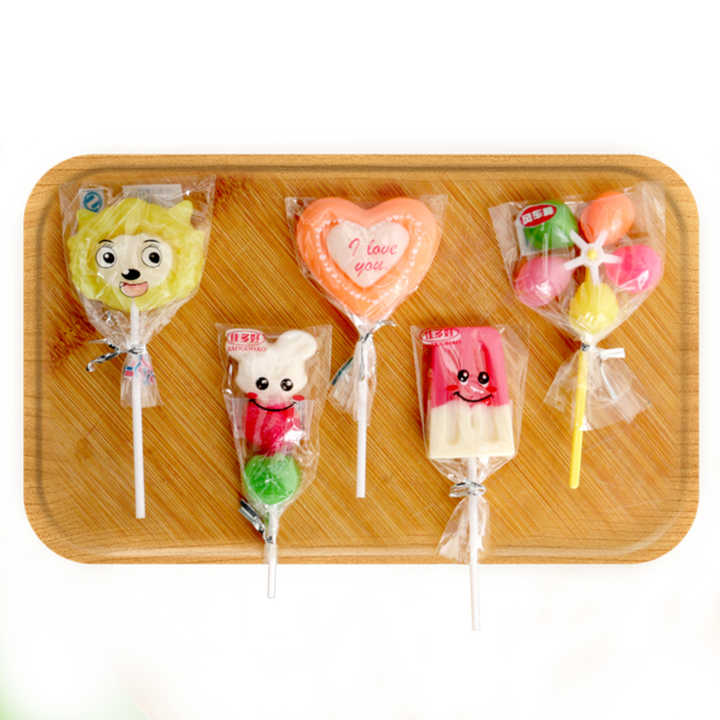 Halal Mixed Fruit-Flavored Hard Candy Lollipops Customizable Cartoon ...