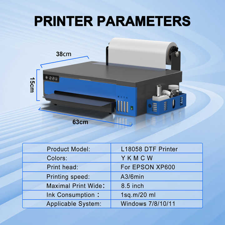 Small Business A3 Inkjet Printer XP600 with 30cm Transfer Roll Film DTF ...