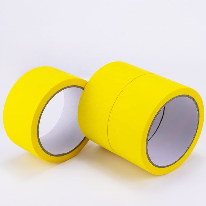 High-Performance Single Sided Crepe Paint Protection Tape Yellow Heat ...