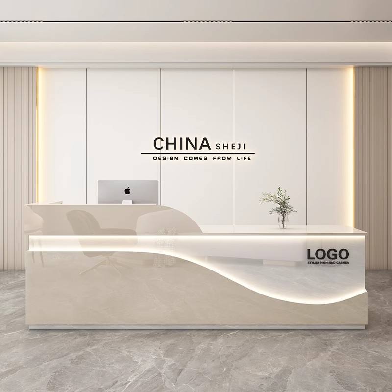 Front Desk Reception Desk Modern Simple Design Stain-resistant ...