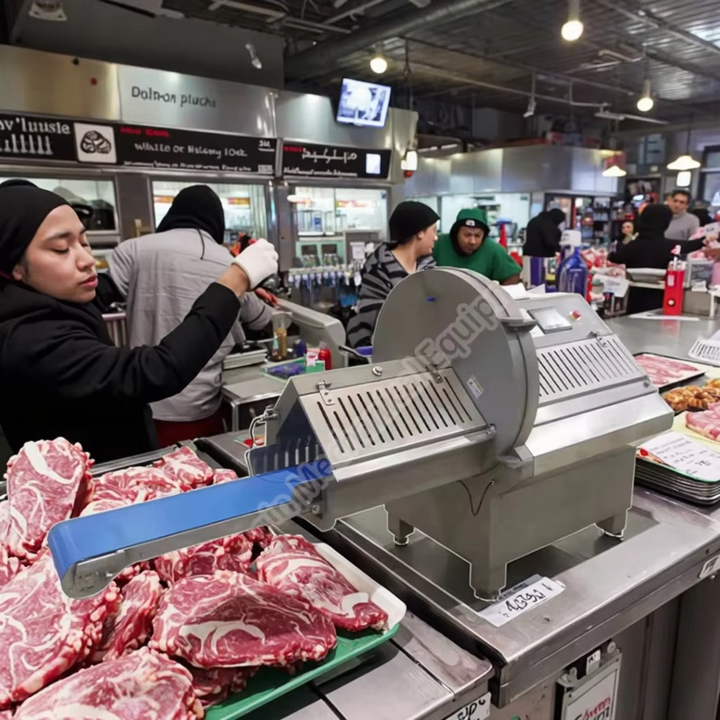 Steak Chopping Machine Frozen Sausage Slicer Double Saw Meat Slicing ...