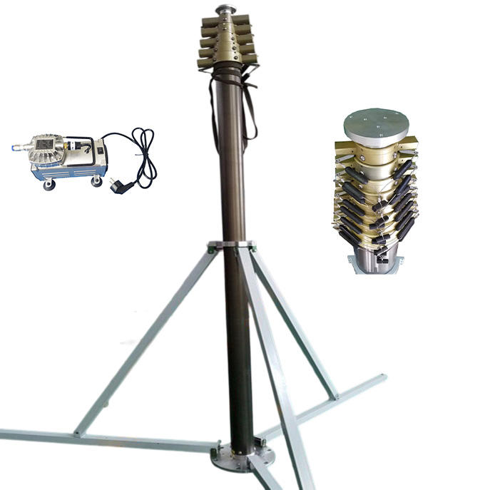 Pneumatic Telescopic Mast 12m - Aluminum Alloy Tripod