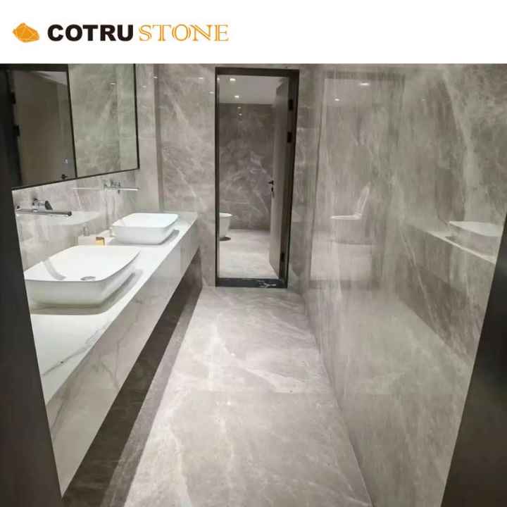 Dora Cloud Grey Marble Wall Tiles for Villa Interior Decoration and ...