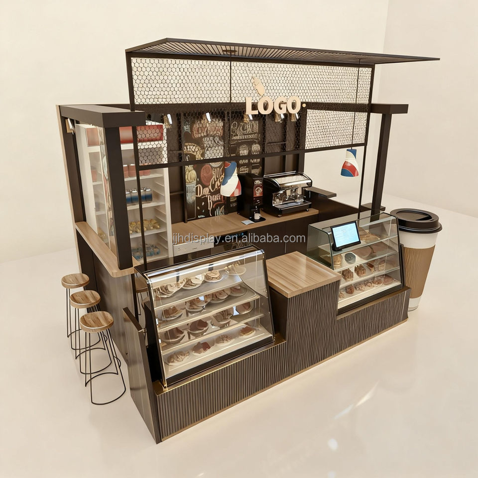 Barista Coffee Kiosk Bar for Prefabricated Dicor Street Mall Customized ...