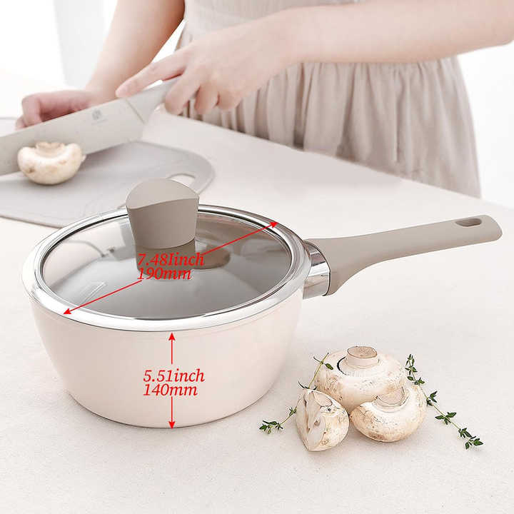 High Quality Aluminium Deep Fry Pan Casseroles Saucepan Forged Cooking ...