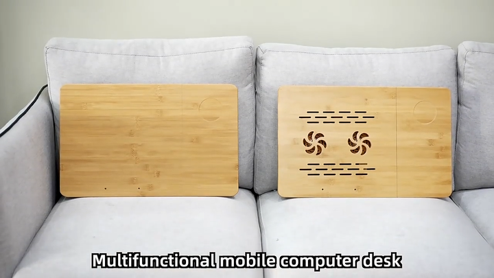 Black Bamboo Laptop Desk - Portable and Eco-friendly