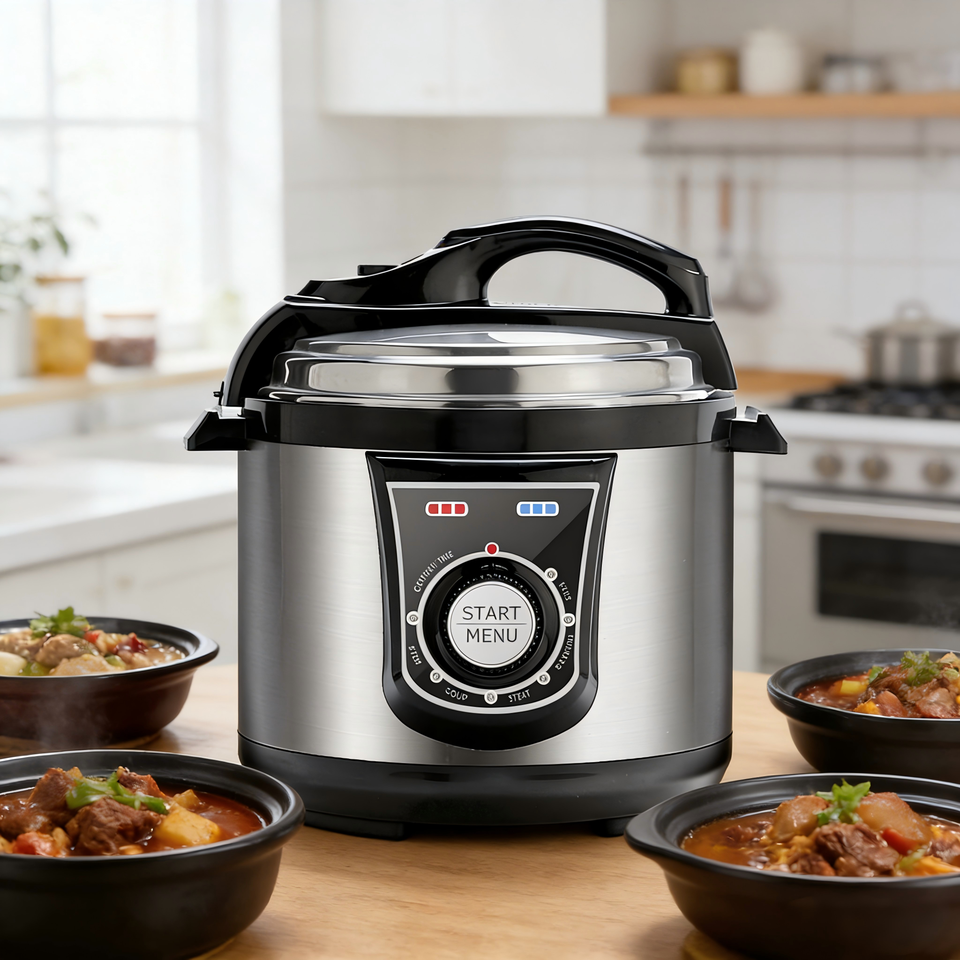 Instant Cooker Stainless Steel Electric Pressure Cooker Mechanical Knob ...