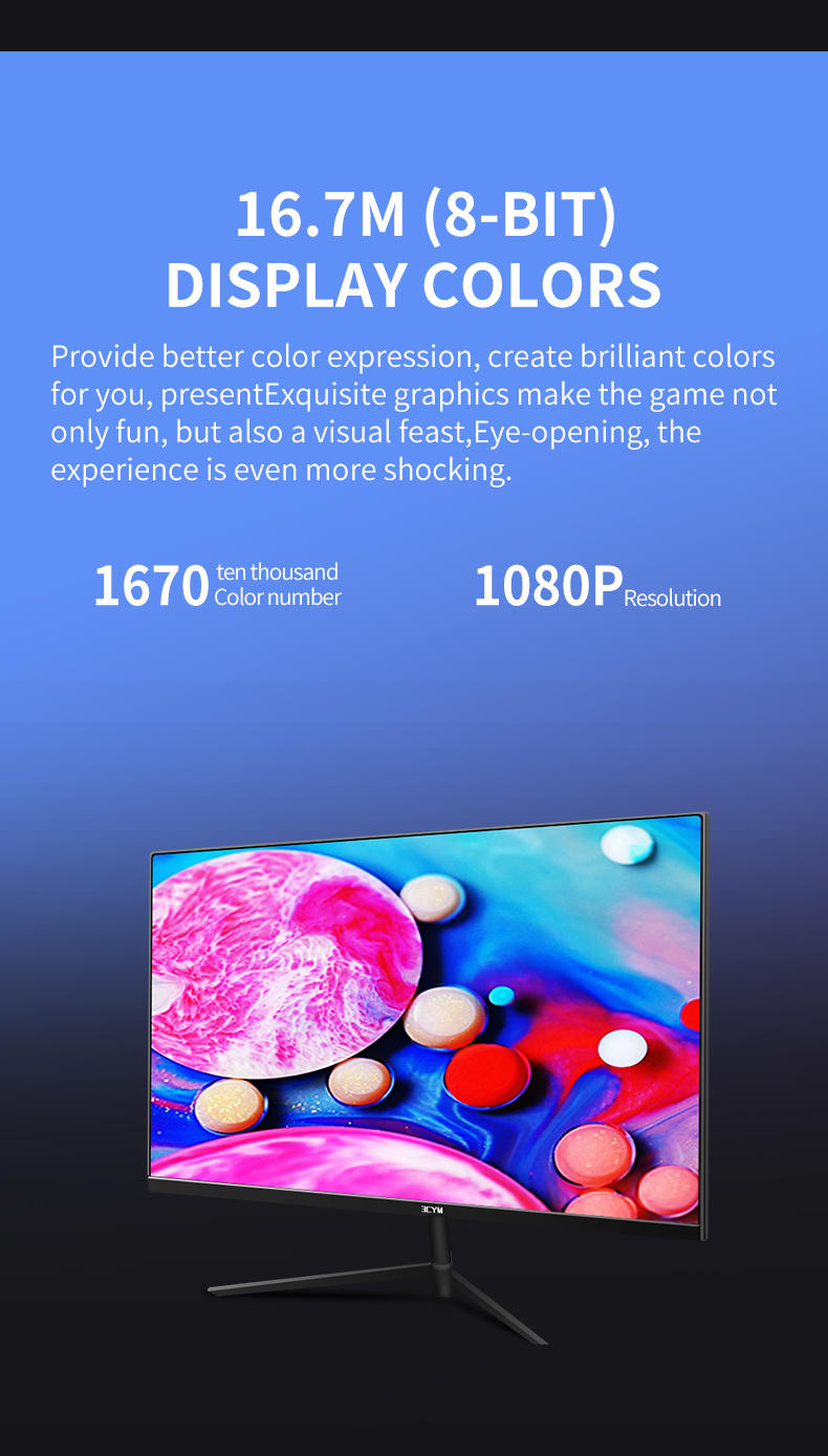 OEM 19 20 21.5 22 24 27 32 Inch PC led Gamer Borderless Monitor 144HZ ...