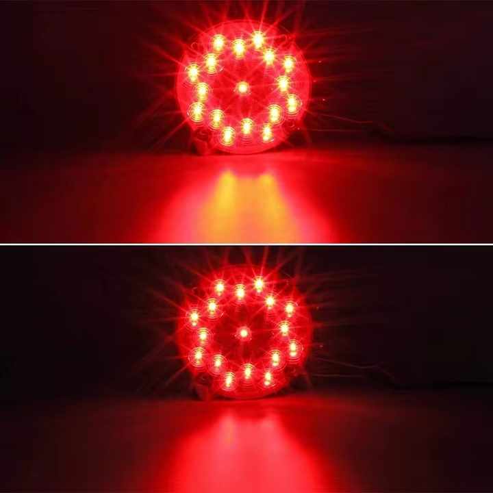 7inch Round LED Tail Light 12V 24V Halo Ring Brake Lamp Side Marker ...