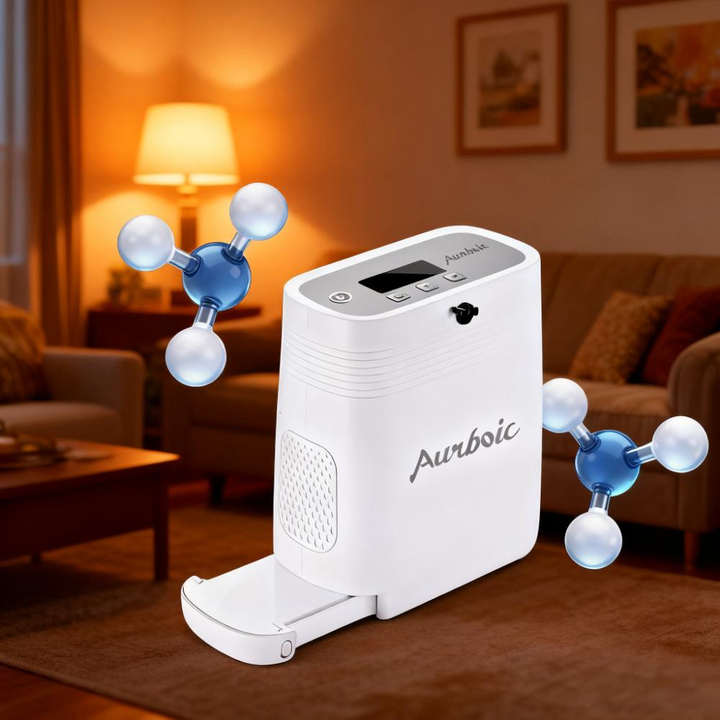 High-Flow Portable Oxygen Concentrator Adjustable 1-5 Liters Household ...