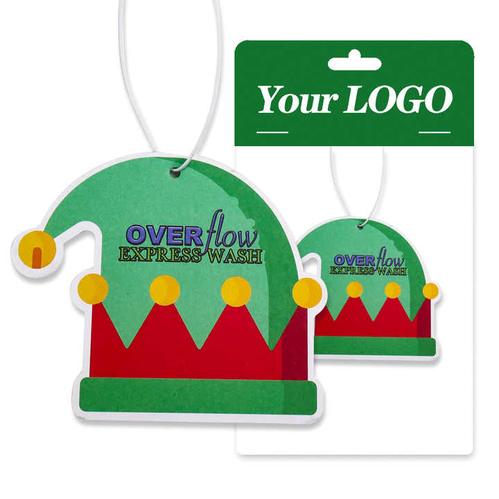 Custom logo promotional hanging paper air car scent freshener car ...