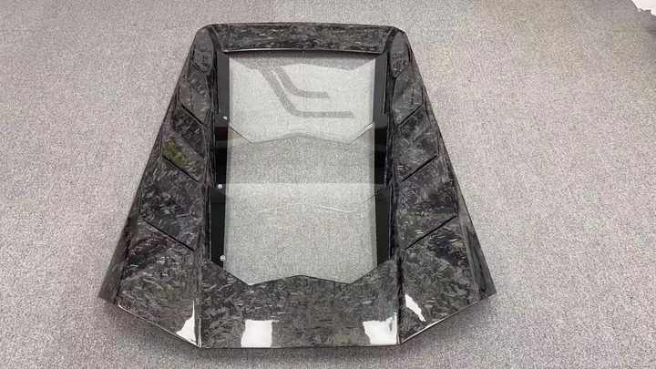 High Quality BTC Carbon Fiber Transparent Glass Car Rear Engine Hood ...