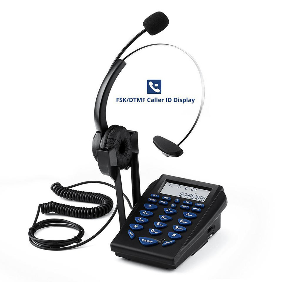 HT310 Professional FSK/DTMF Caller ID Headset with Noise Cancellation