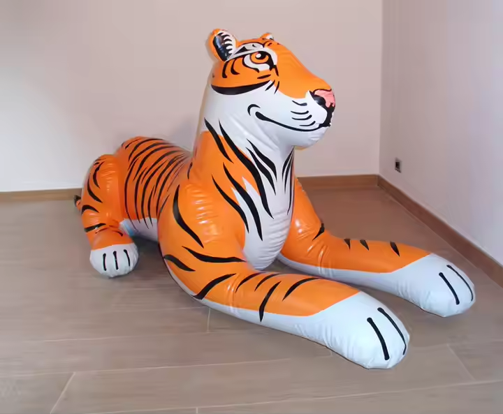 Vinyl Inflatable Animal Real Cartoon tiger Girl Doll Model,inflatable ...