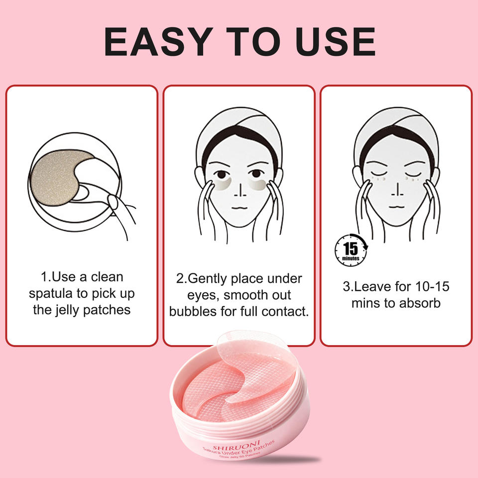 Custom Sakura Eye Gel Mask Calming and Brightening Reduce Fine Lines ...