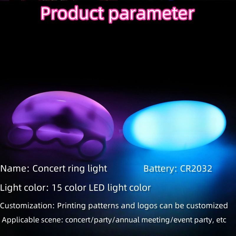 Concert Glow Hand Light 15 Colors LED Finger Ring Light Creative Party ...