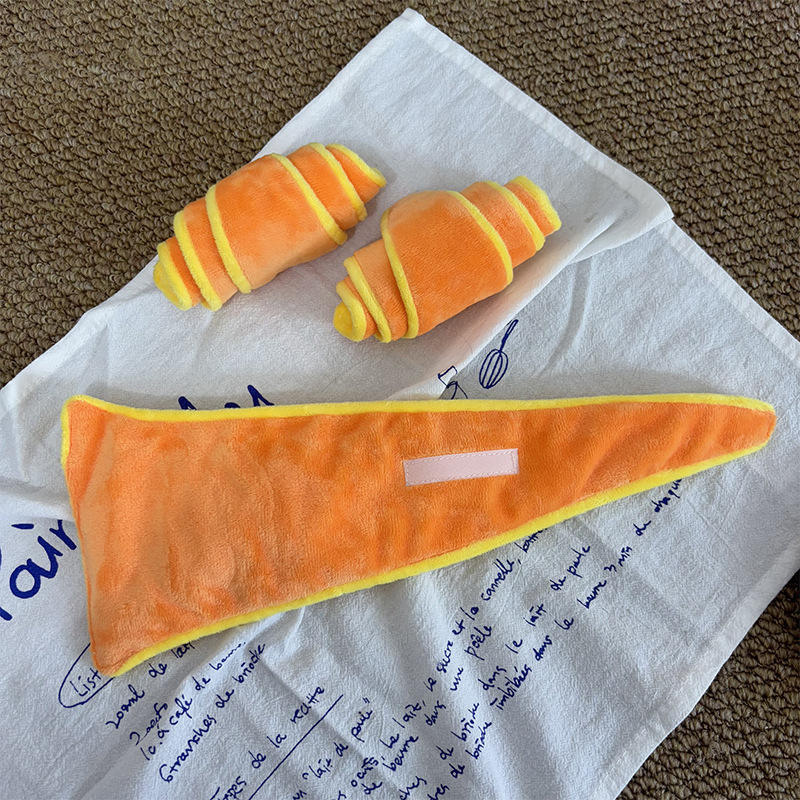 Enriching Eco-Friendly Chew Resistant Plush Dog Toy Croissant Treat ...