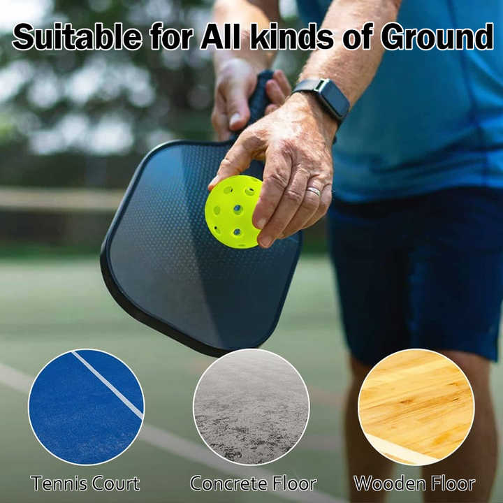 High Quality 40-Hole Plastic Pickleball Balls Customizable Logo for ...