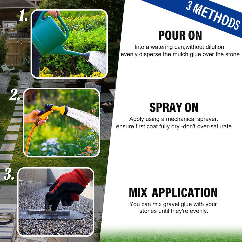 Gravel Binder with Applicator for Landscaping Garden Lock Glue Mulches ...