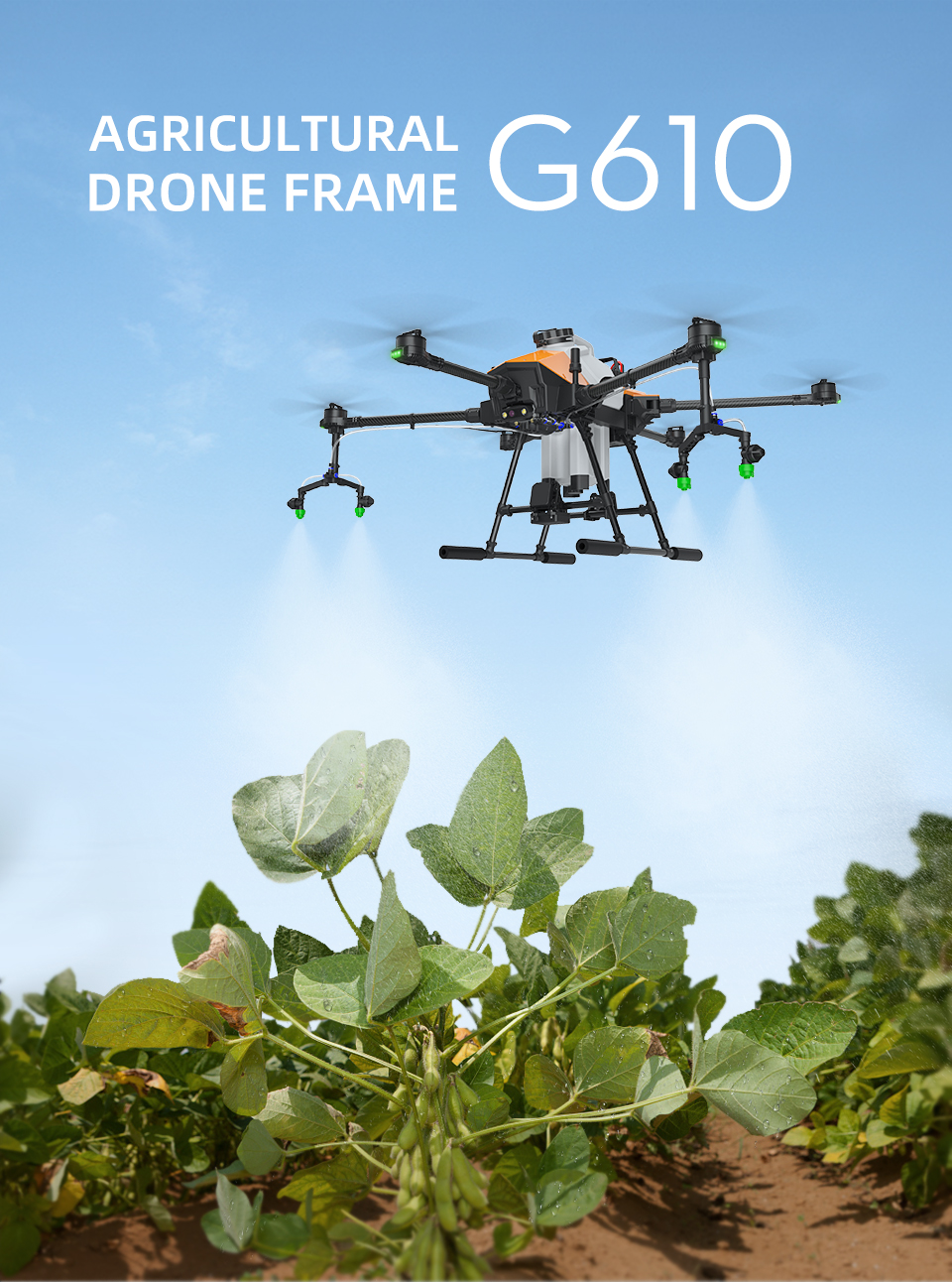 G610 Agricultural Drone 6 Axis 10L 27KG Spreading And Spraying Dual Function – RCDrone