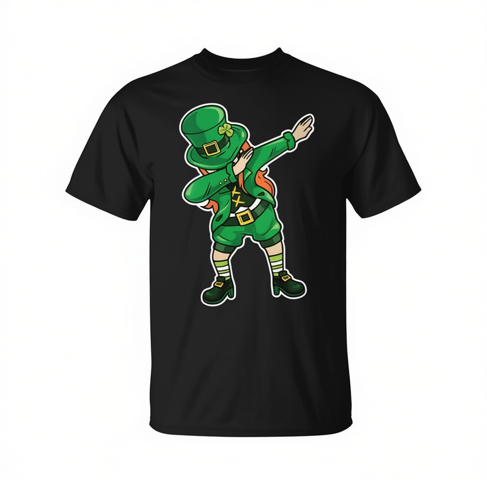 Lucky Leprechaun Saint Patricks Day T-Shirt For Women And Girls Green ...