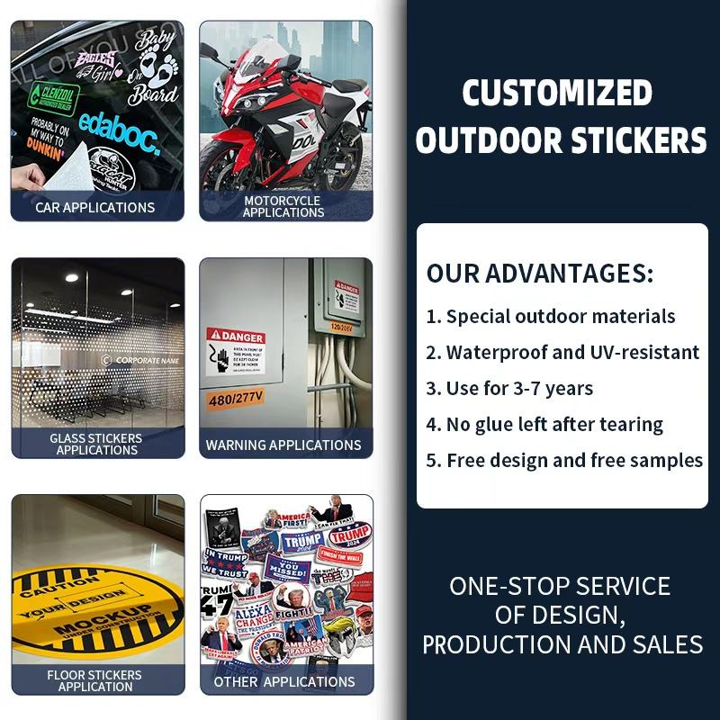 Custom Car Bumper Sticker logo Outdoor UV Resist Car Decals ...