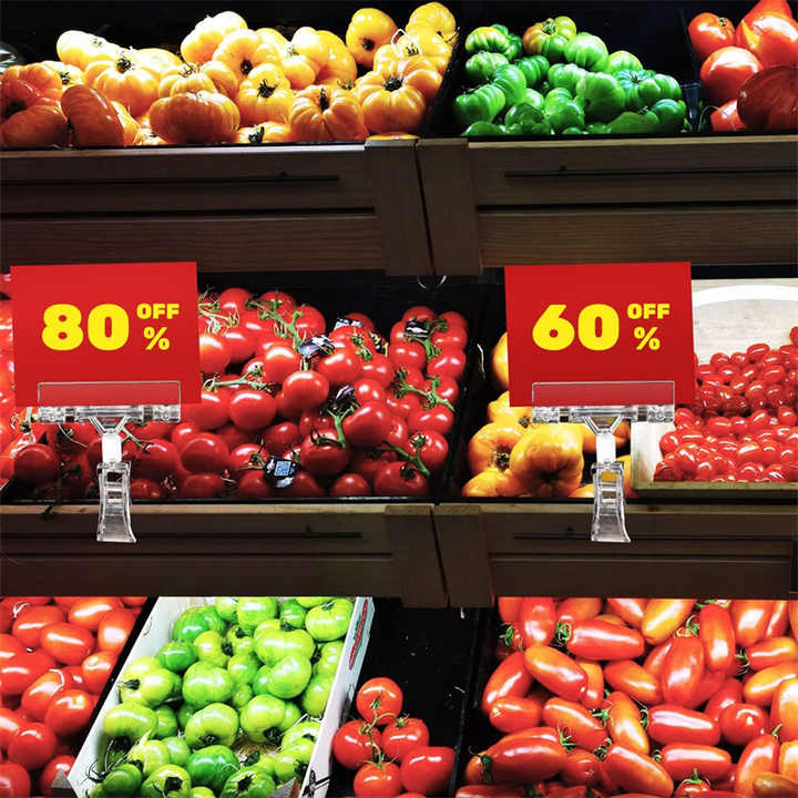 Merchandising Display Price Tag Clips Rotatable Menu Clips Pop Clips ...