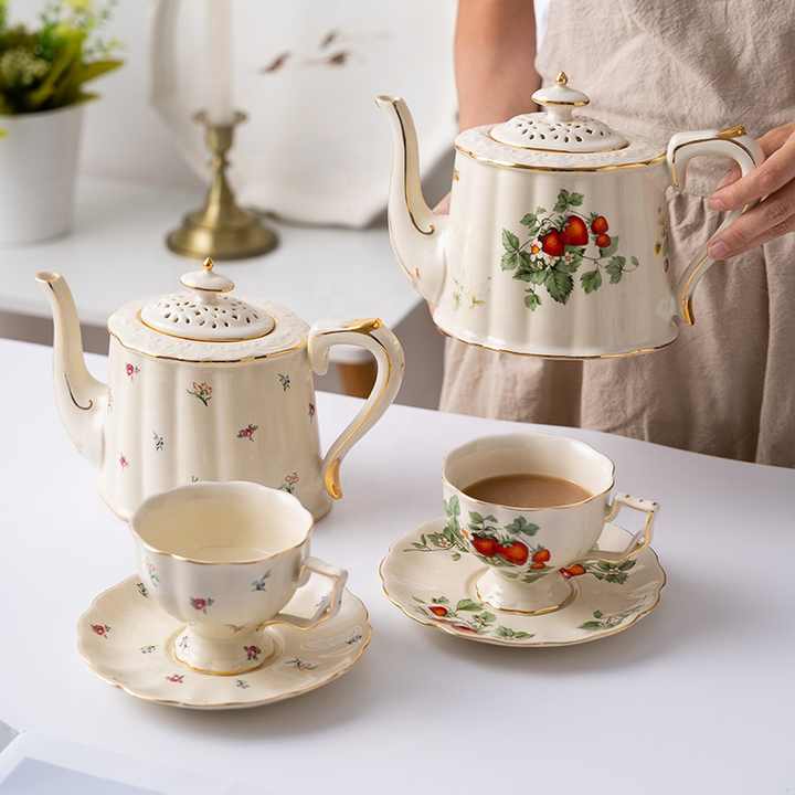 Porcelain Tea Cups Set - European Retro Court Ceramic