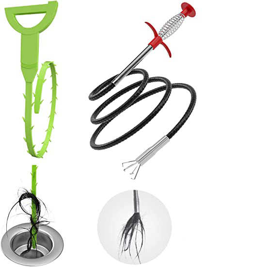 Toilet Drain Weasel Cleaner - Hair Clog Sink Snake Tool
