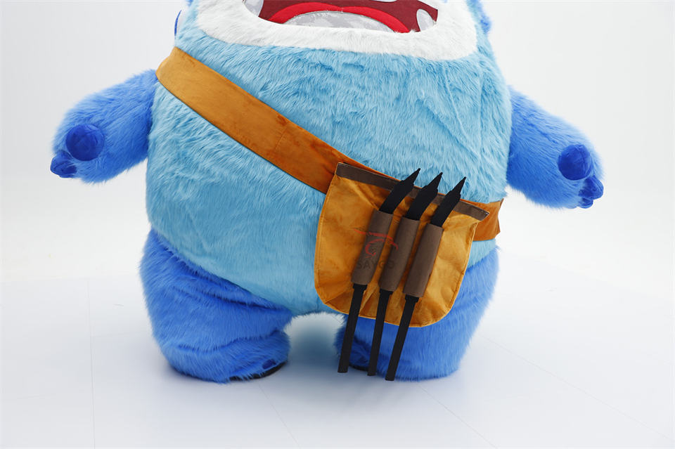 Custom Blue Furry Monster Mascot Costume with Quiver Chibi Rouge Giant ...