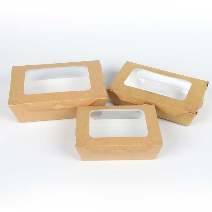 Custom Recyclable Kraft Paper Boxes with Transparent Windows