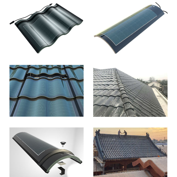 Renewable house solar shingles 20kw 30w 75w solar system CIGS solar ...