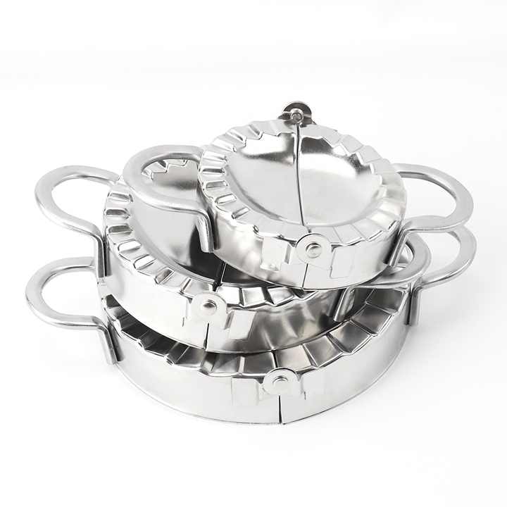 3 Pcs Stainless Steel Dumpling Maker Set - Manual Empanada Press