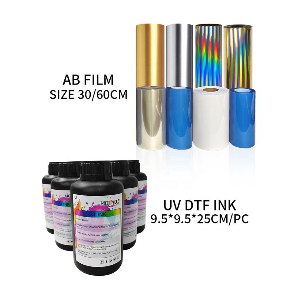 30/60cm Roll UV DTF Printing Crystal Label Stickers PET Waterproof Cup ...