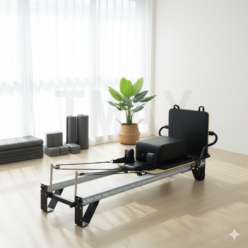 Tmax Heavy Duty Aluminum Pilates Reformer for Training Studios Home ...