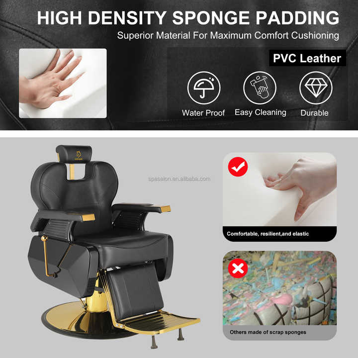 Heavy-duty Barber Chair - Durable & Comfortable Salon Furniture