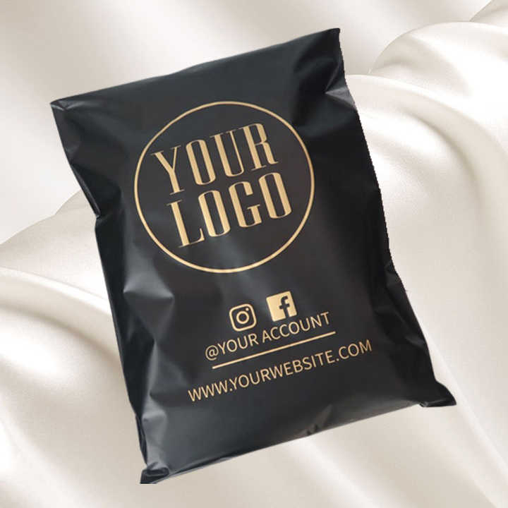 Custom Logo Mailer 100Pcs Pocket Shipping Delivery Bags Black White ...